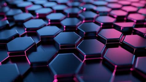 Premium Photo Abstract 3d Rendering Of A Dark Hexagonal Grid Pattern