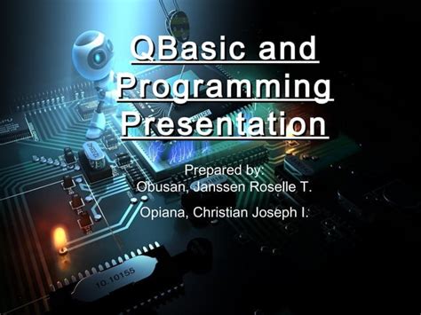 Qbasic Introduction Ppt