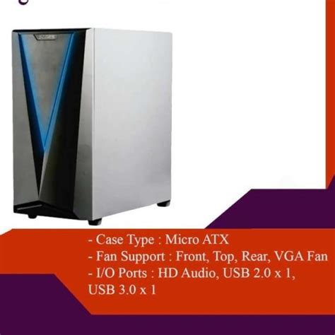 Jual Pc Case Sades Hawk Black White Micro Atx Casing Cpu Komputer