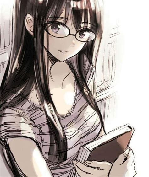 Аниме девушка в черных очках картинки для рабочего стола и фото обои