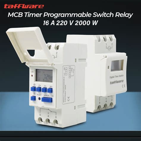 jual timer programmable digital switch 20 program 220v 25a 16a