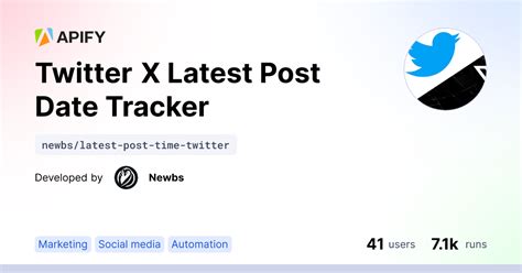 Twitter X Latest Post Date Tracker Curl Api · Apify
