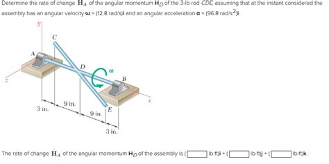 Solved Determine The Rate Of Change HA Of The Angular Chegg