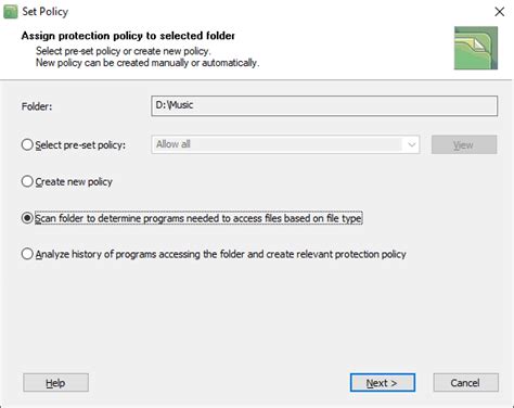 Creating Policy Based On File Types
