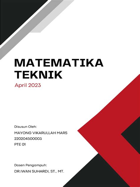 Naskah Matematika Teknik Mayong Vikarullah Mars 220204500003 Pdf