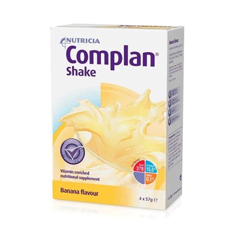 Complan Shake Banana Flavour Sachets 4 X 57g