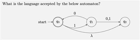 What Is The Language Accepted By The Below Automaton