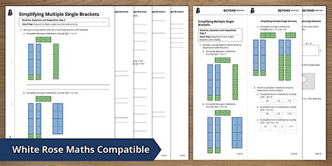 👉 Simplifying Multiple Single Brackets Teacher Made