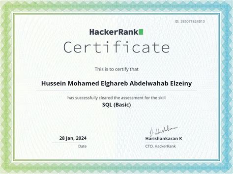 hussein elghareb on linkedin sql hackerrank