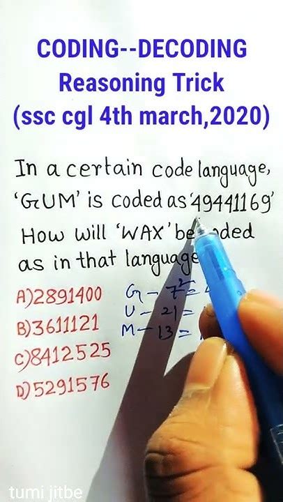 Coding Decoding Reasoning Trick Reasoning Classes Reasoning Questions