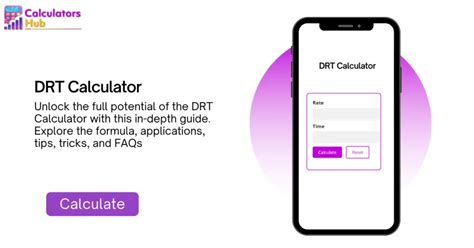 Drt Calculator Distance Rate And Time Simplified