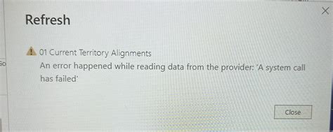 trying to refresh data from pbi to tables connected in edw getting