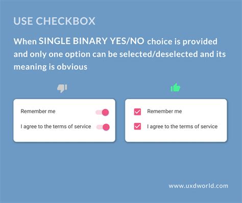 checkbox vs toggle switch ux design world