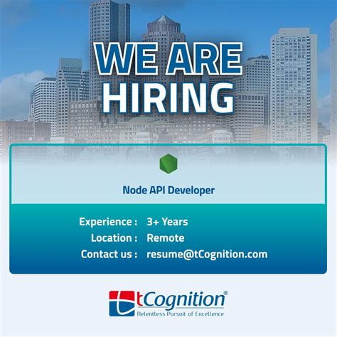 Tcognition On Linkedin Hiring Nodeapideveloper Job Placement Engineers Tcognition