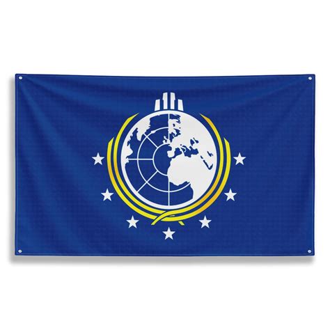 Super Earth Flag Helldivers 2 Sci Fi Tapestry Futuristic Planet