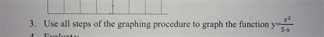 Solved Use All Steps Of The Graphing Procedure To Graph Chegg