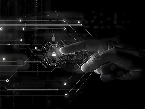 Cybersecurity Interface Secure Digital Access To Private Data Stock Illustration Illustration