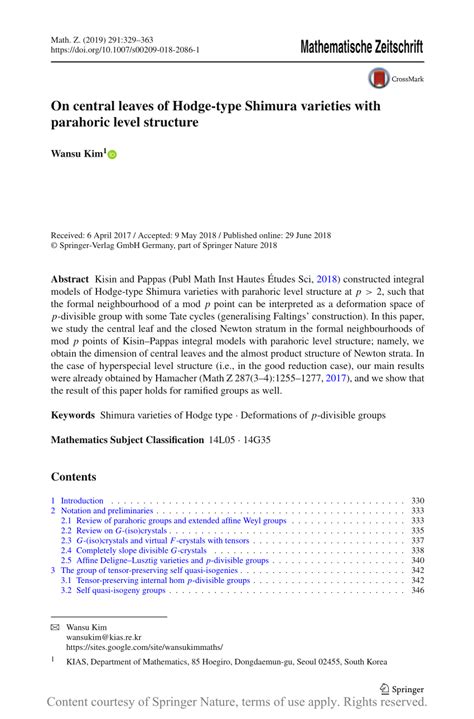 On Central Leaves Of Hodge Type Shimura Varieties With Parahoric Level Structure