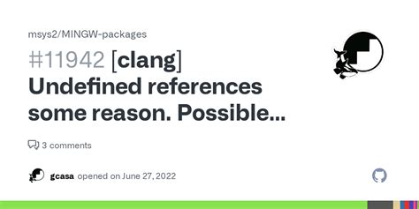 Clang Undefined References Some Reason Possible Code Generation Issues Issue