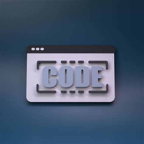 Premium Photo Code Symbol On Computer Concept Of Programming D Render