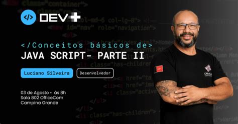Dev Conceitos Básicos De Javascript Parte Ii Em Campina Grande Sympla