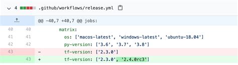 Modify Update Release Version To Allow Multiple TF Versions During CI Test Issue