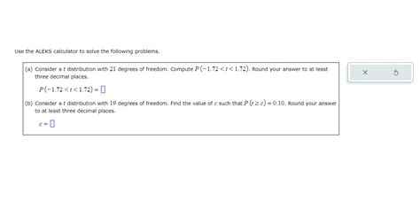 Solved Use The Aleks Calculator To Solve The Following