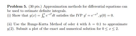 Solved Problem 4 20 Pts For The Following Ivp