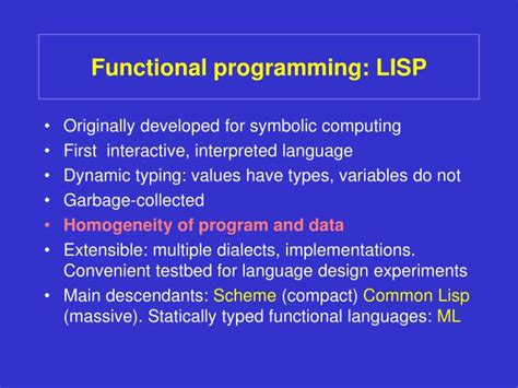 Ppt Functional Programming Lisp Powerpoint Presentation Free