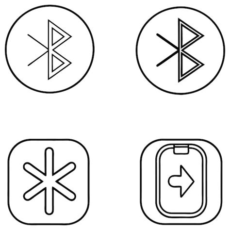 Premium Vector Bluetooth Icon Set