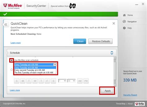 Using Mcafee Features Aol Help