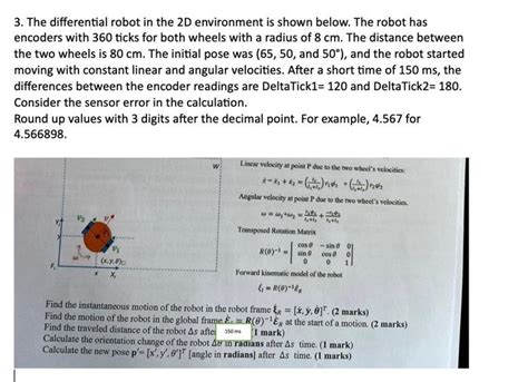 solved 3 the differential robot in the 2d environment is