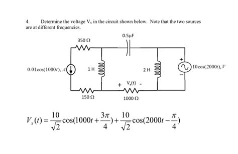 Solved 4 Determine The Voltage Vx In The Circuit Shown Chegg Com