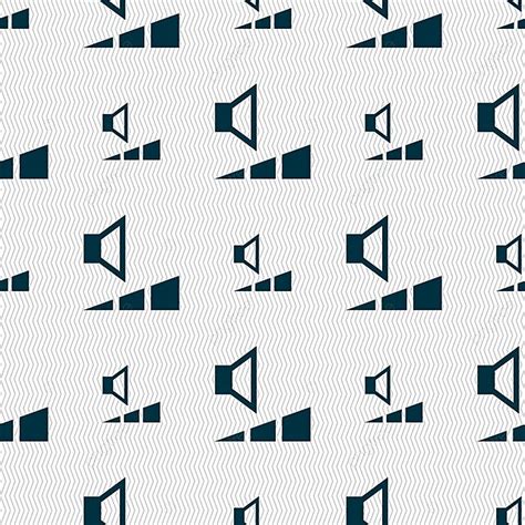 Geometric Texture Seamless Pattern With Volume And Sound Icon Symbol Vector Illustration Vector