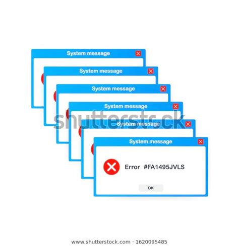 Vintage User Interface Critical Error Warning Stock Vector Royalty Free 1620095485