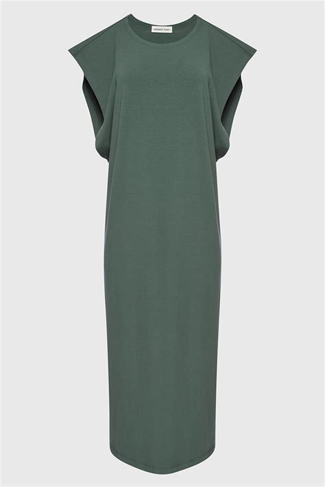 Жіноча зелена довга модалова сукня German Volf