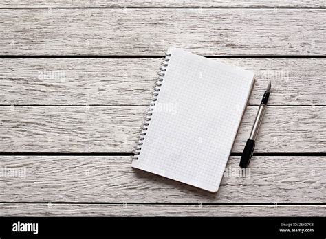 Blank Notepad With A Pen Stock Photo Alamy