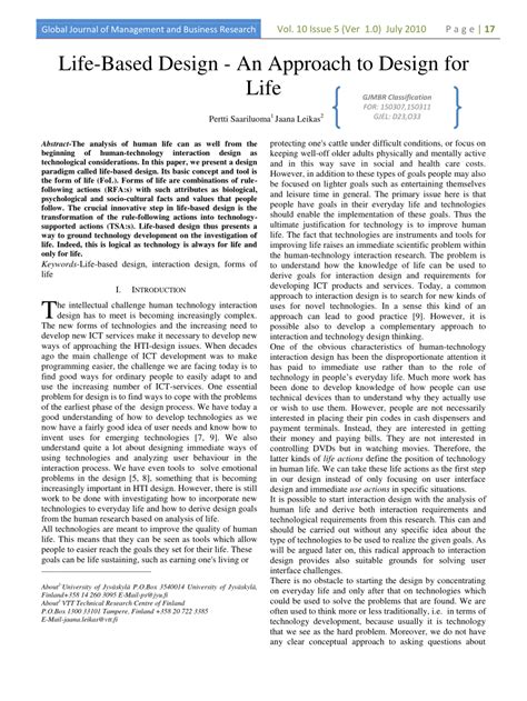 Pdf Life Based Design An Approach To Design For Life