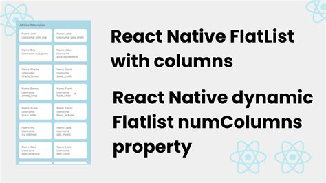 React Native Flatlist With Columns React Native Dynamic Flatlist Numcolumns Property By Amol