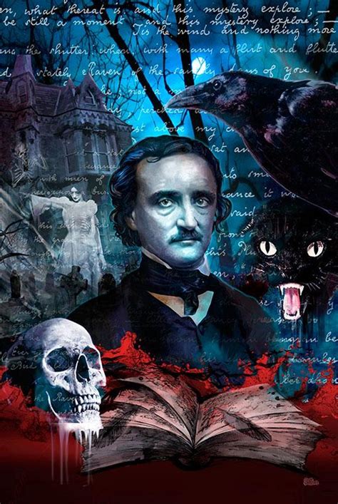 Edgar Allan Poe Gothic Art Print Raven Black Cat Usher Signed Etsy