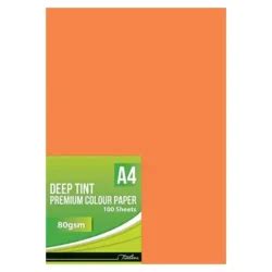 Treeline A4 Deep Tint Project Paper 80gsm Saffron Orange 100s Penfile Co Za