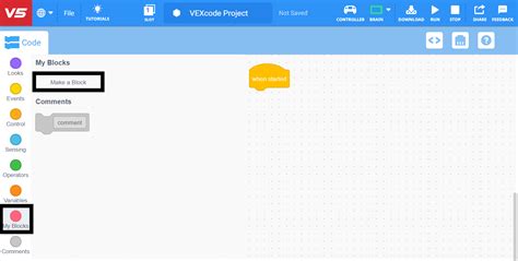 Using My Blocks In VEXcode V5 VEX Library