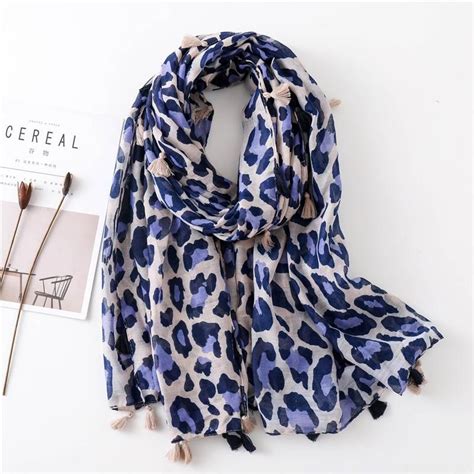 Lilac And Navy Leopard Print Scarf Alices Wonders Uk