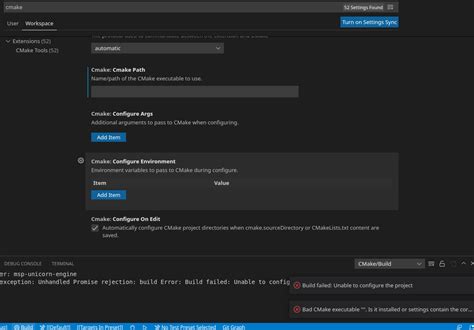 Bad CMake Executable Message Appears Erroneously Issue Microsoft Vscode Cmake Tools