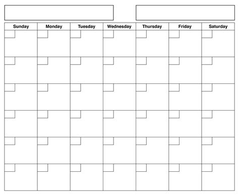 Free Blank Calendar Printable Easy Printable Templates