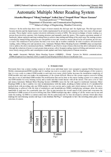 pdf automatic multiple meter reading system
