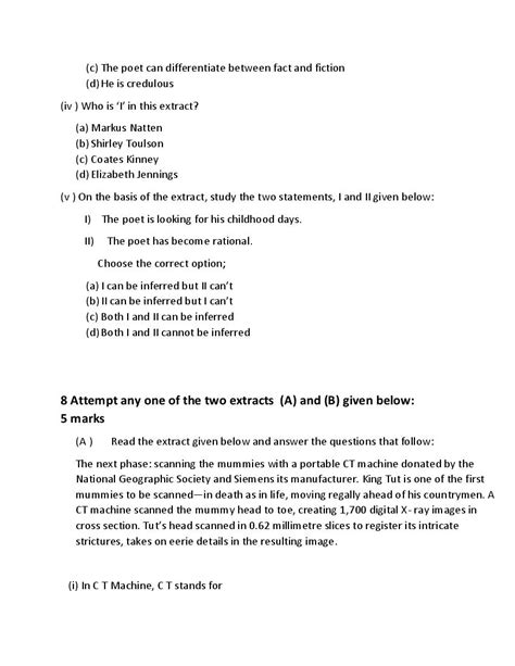 Class 11 English Core Question Paper At Arthur Poulsen Blog