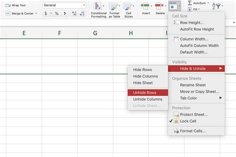 Hide And Unhide Columns Rows And Cells In Excel