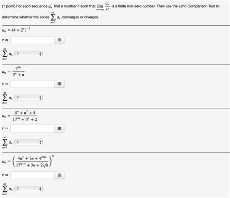 Solved 1 Point For Each Sequence An Find A Number R Such