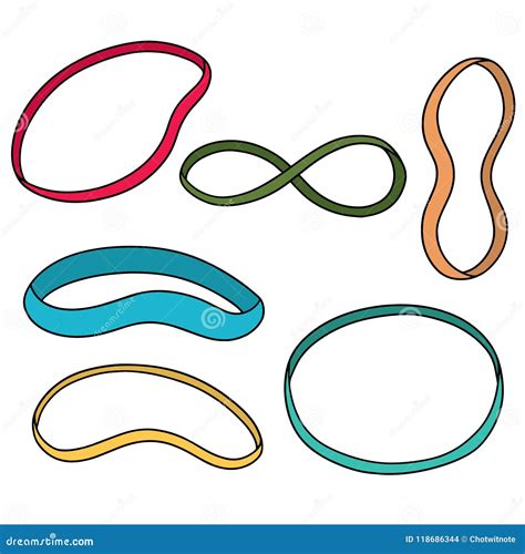 Vector Set Of Rubber Band Stock Vector Illustration Of Collection 118686344